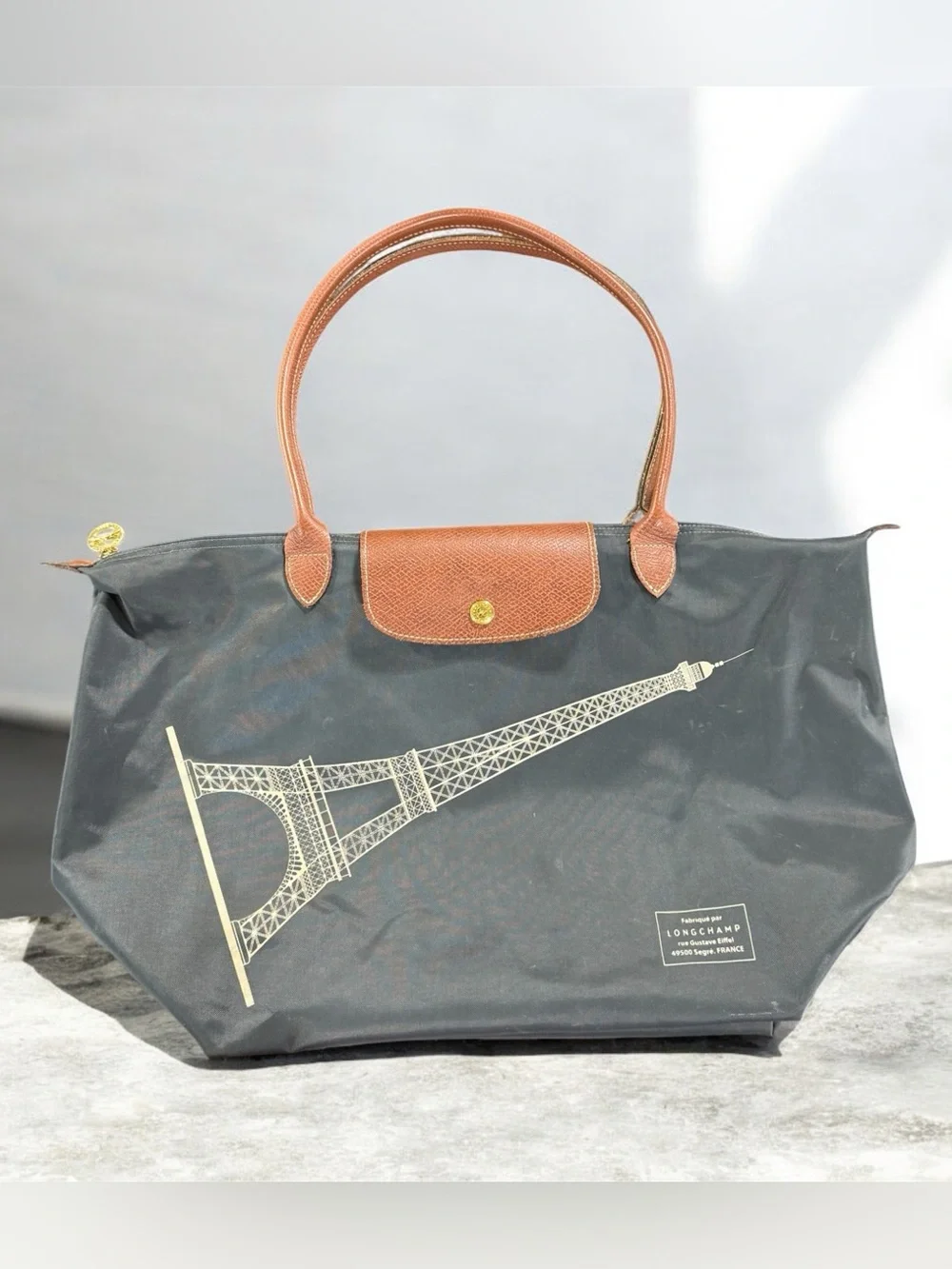 Longchamp | Bags | Longchamp Le Pliage Eiffel Tower Limited Edition ...